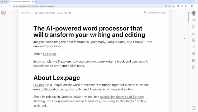 Transform Your Writing with Lex.page: Top AI-Powered Word Processor ...