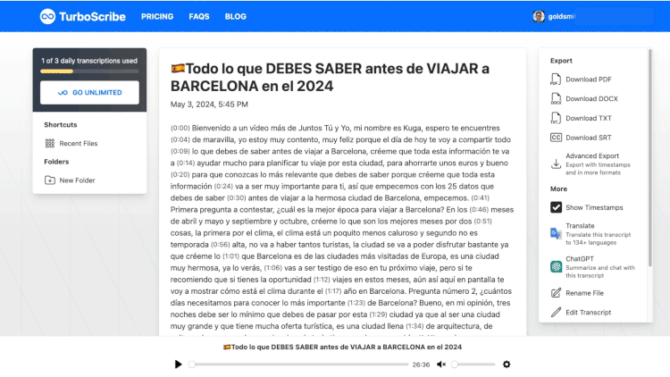 TurboScribe: AI-Powered Transcription Tool for Fast, Affordable ...