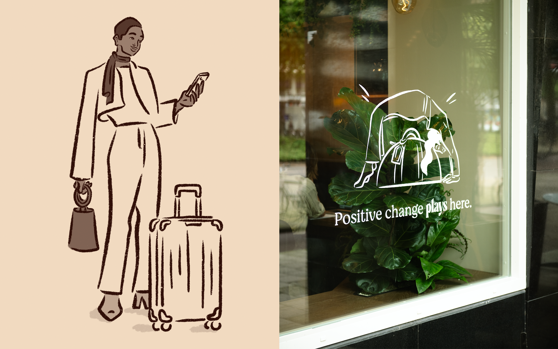 The Usual Hotel - Brand Illustrations | Sandy van Helden | Freelance Illustrator | Amsterdam