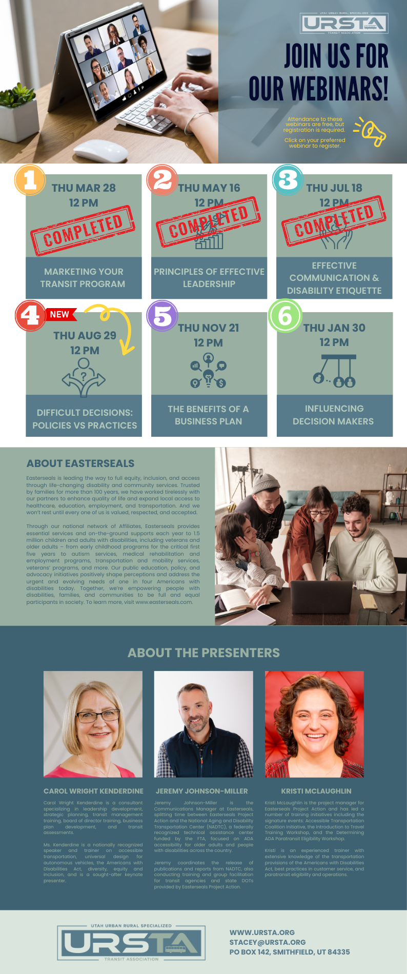 Easterseals Webinars — URSTA Utah