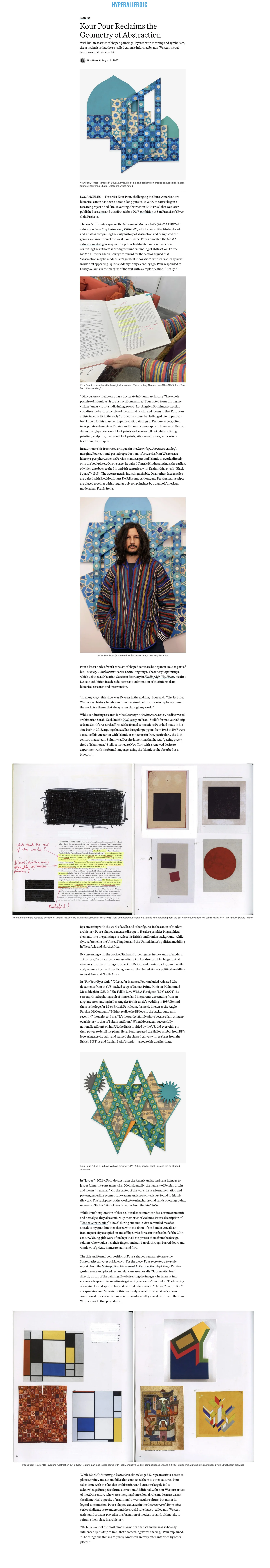 Hyperallergic: Kour Pour Reclaims the Geometry of Abstraction — Kour Pour
