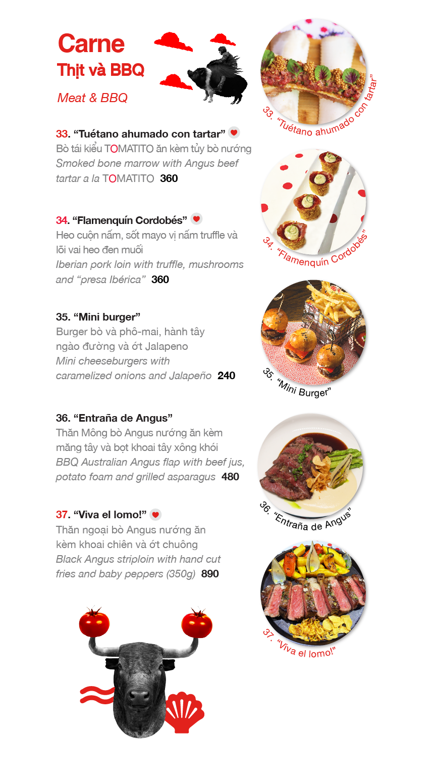 Dinner menu — TOMATITO