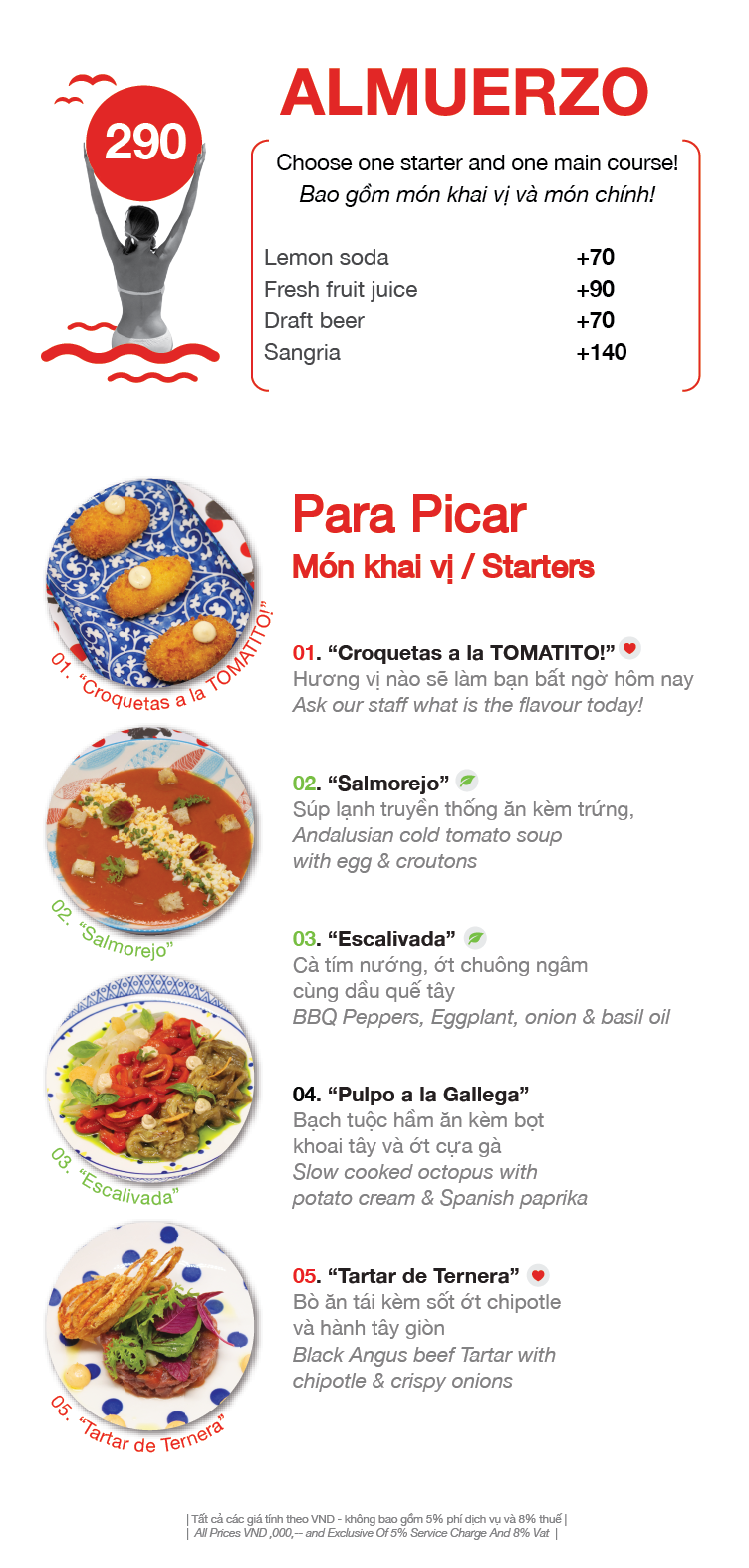 Lunch menu — TOMATITO