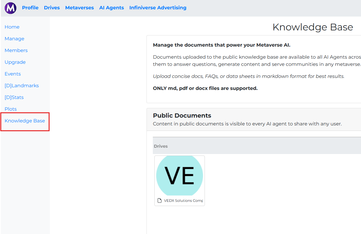 AI Agents Knowledge Base — Multiverse Dev Zone