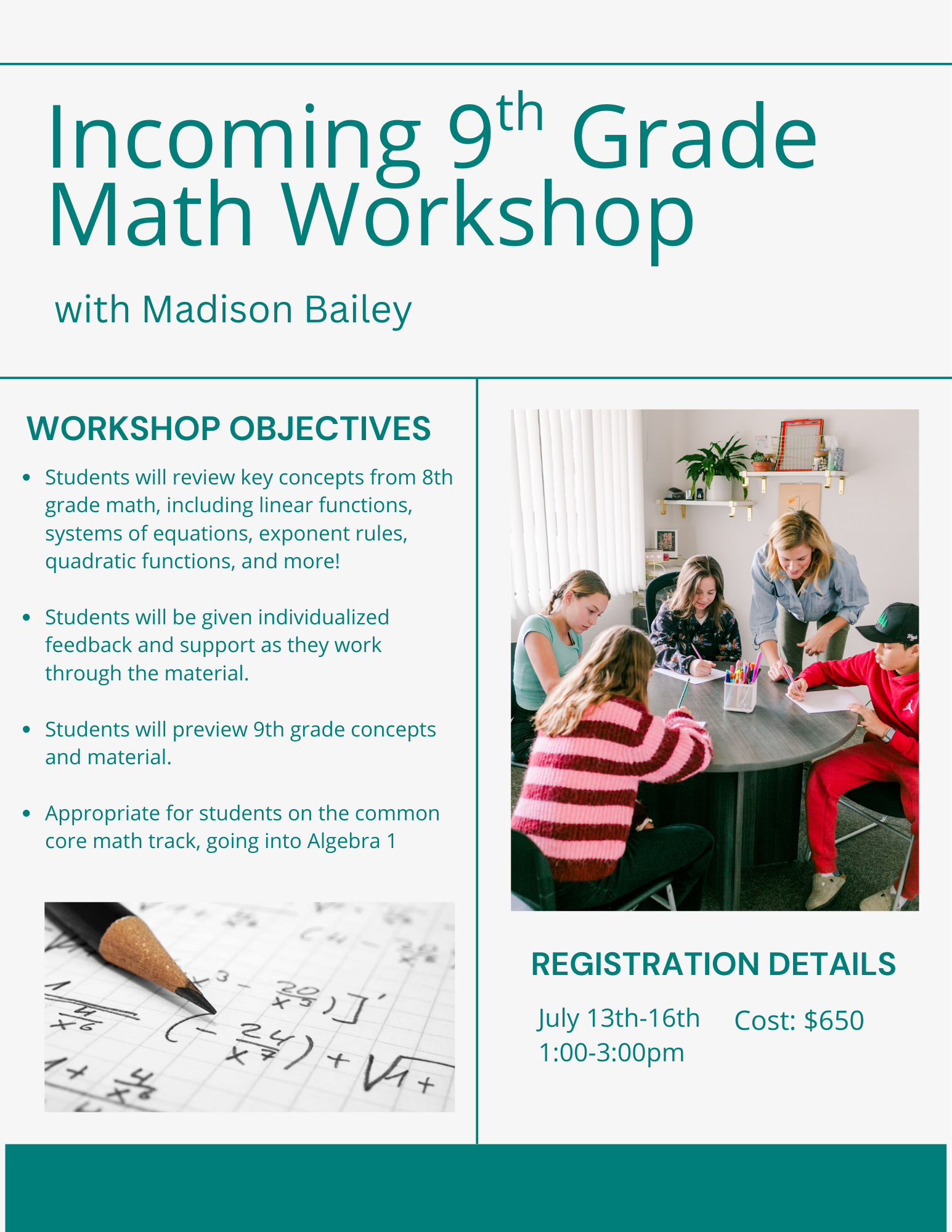 Math Workshops — Devon Rossler Tutoring