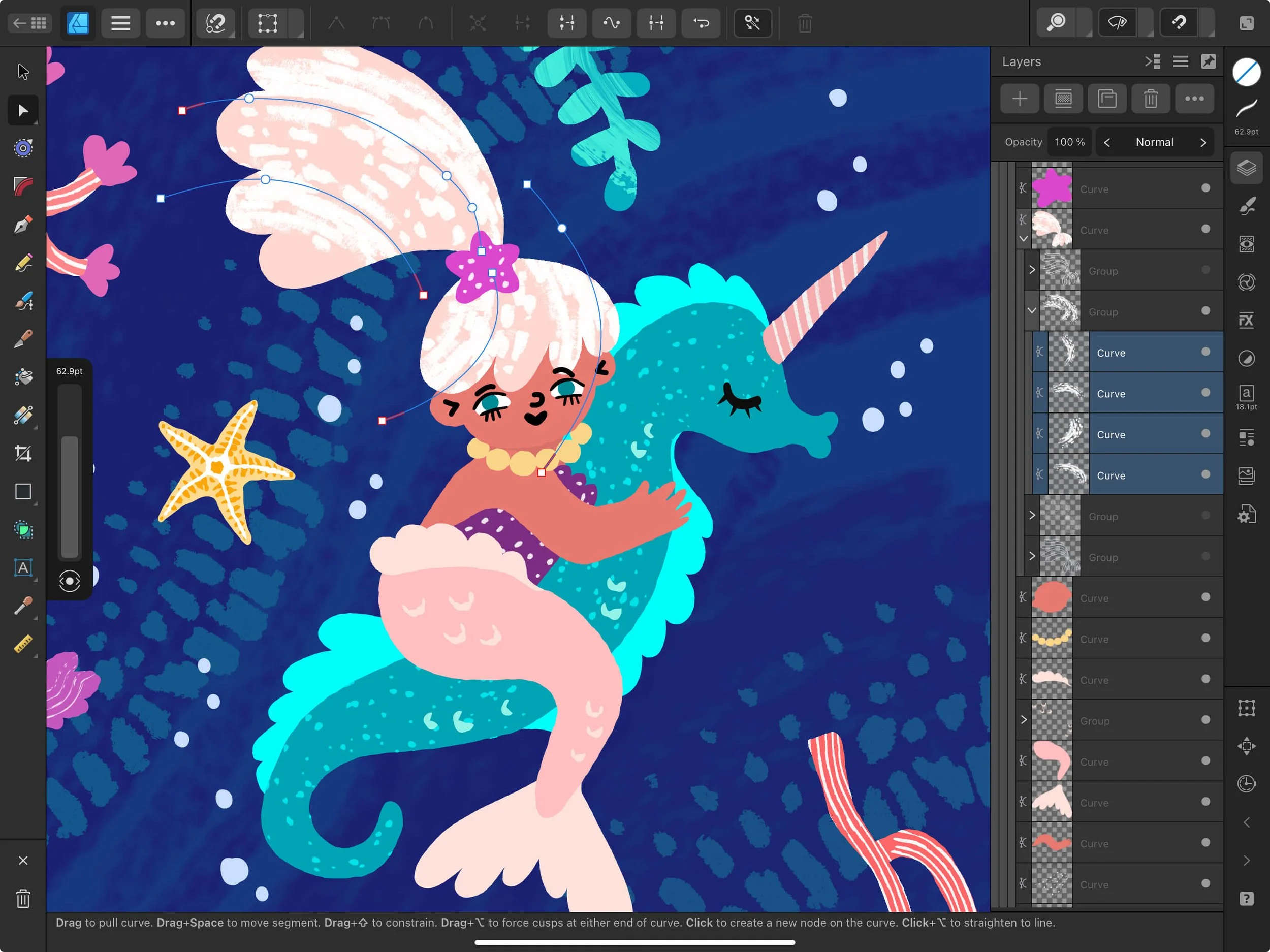 Vector brushes vs raster brushes in Affinity Designer — Weronika Salach ...