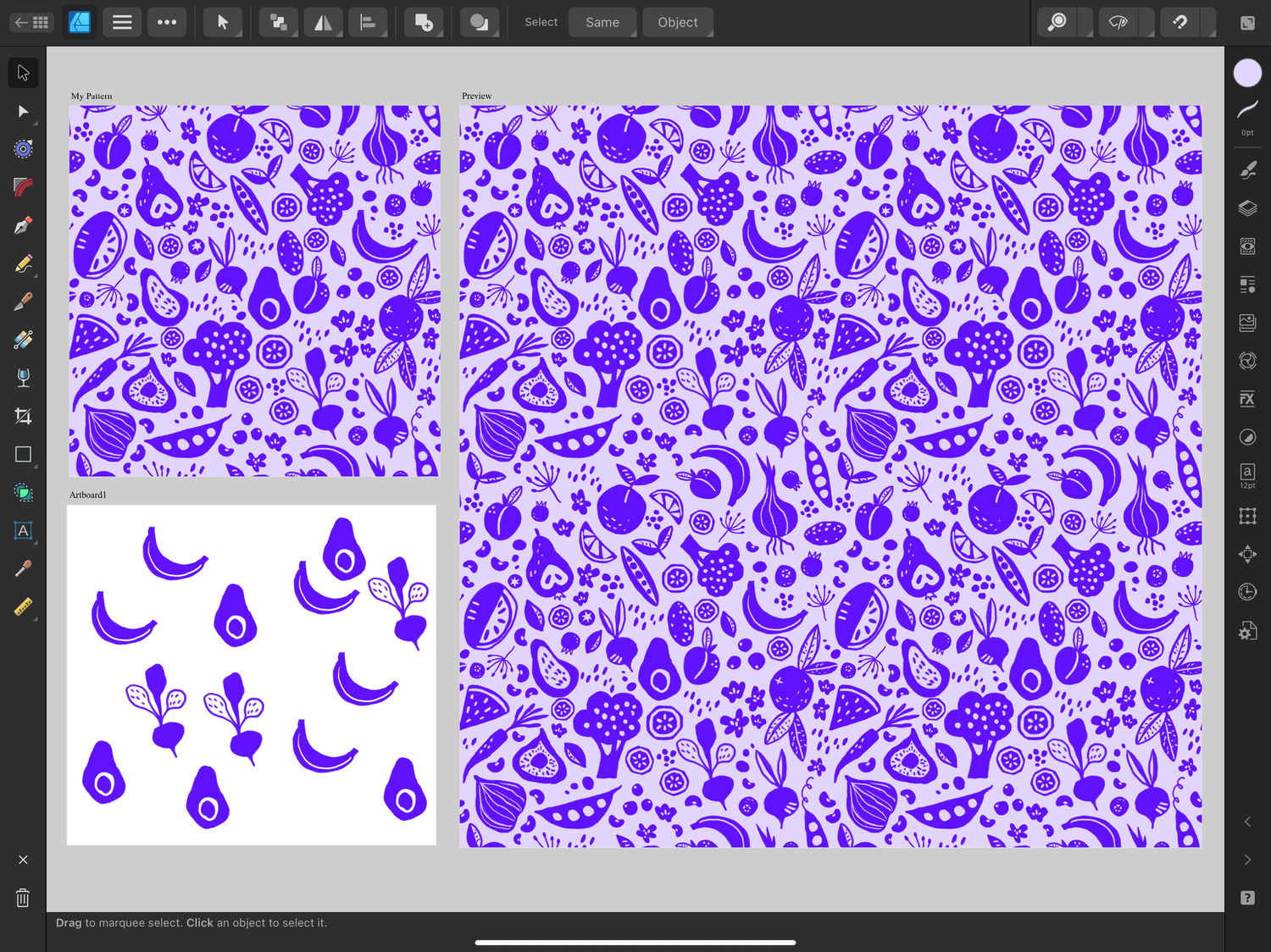 Automated Pattern Templates vs. Live Pattern Preview Tool in Affinity ...