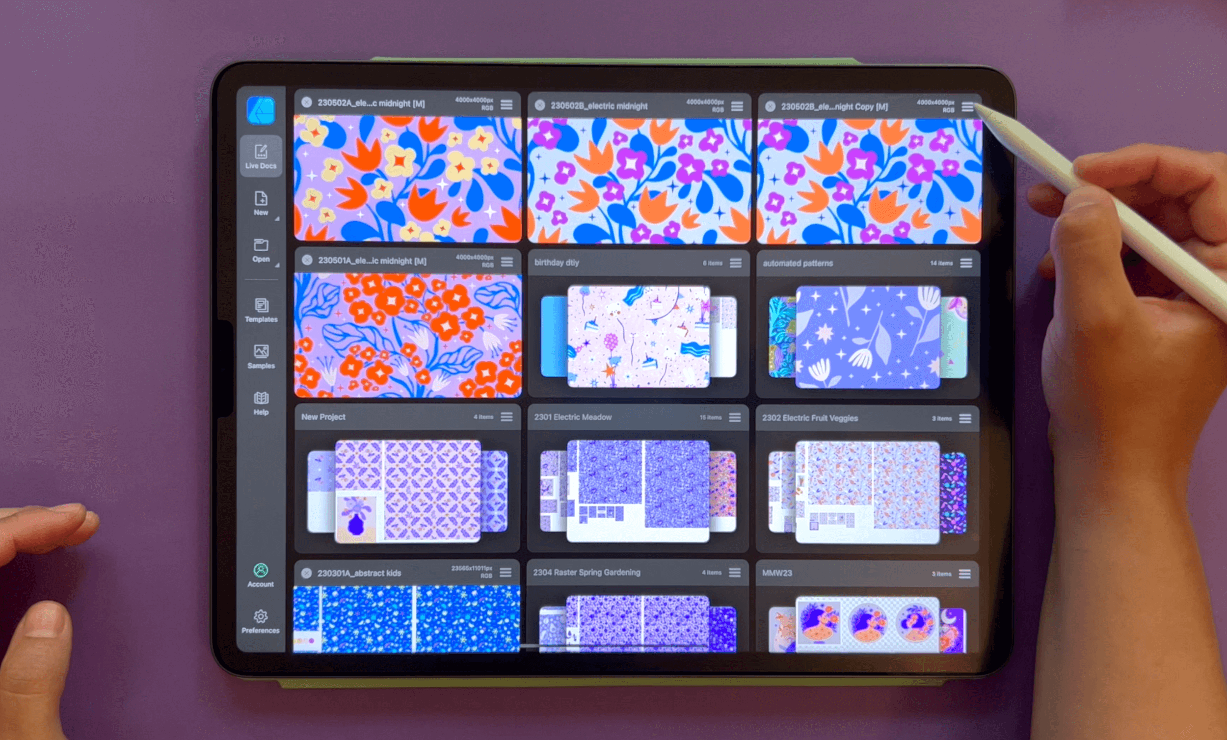 Surface Pattern Design: Diamond Repeat in Affinity Designer — Weronika ...