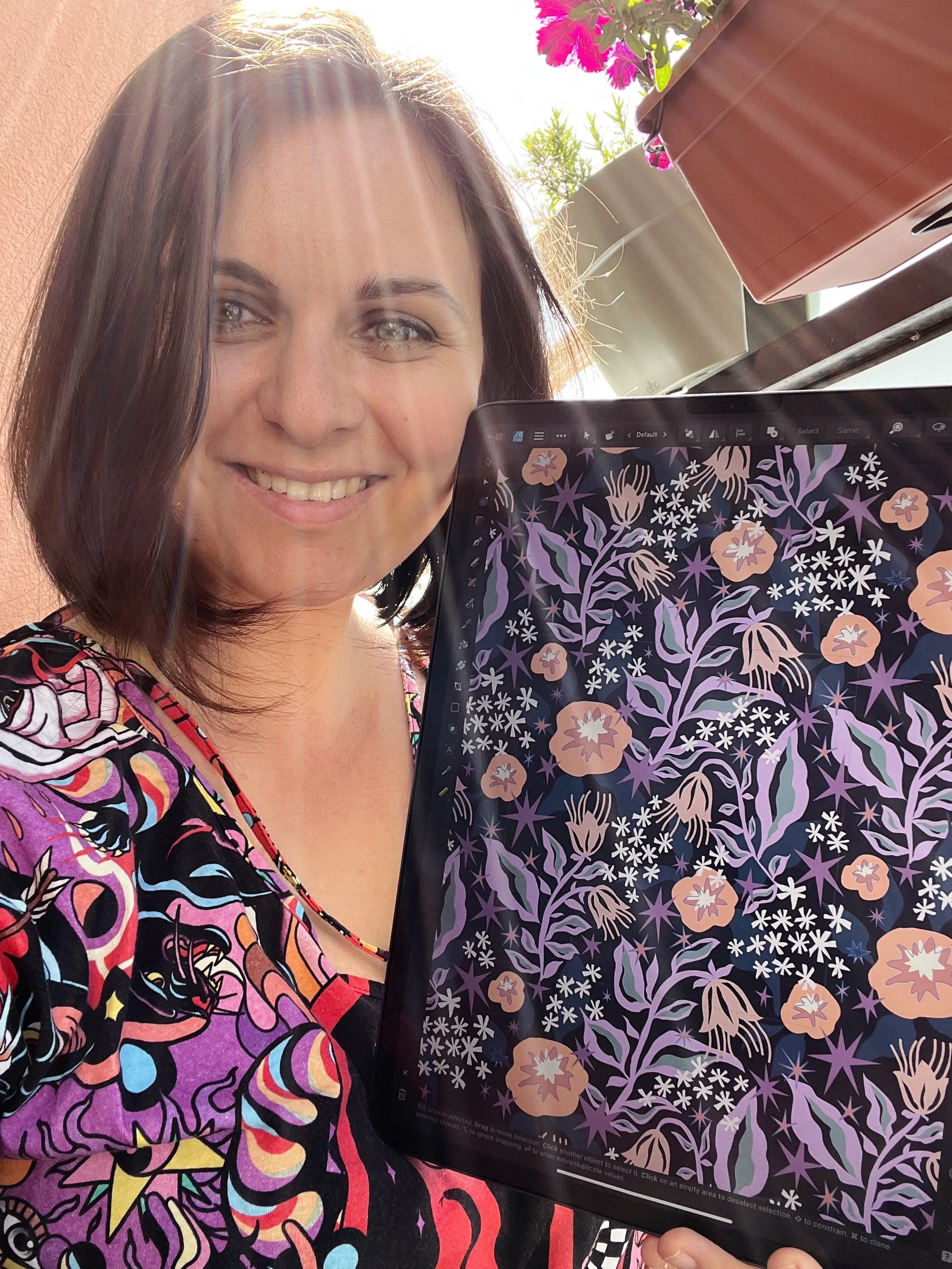 Surface Pattern Design: Diamond Repeat in Affinity Designer — Weronika Salach | illustration ...