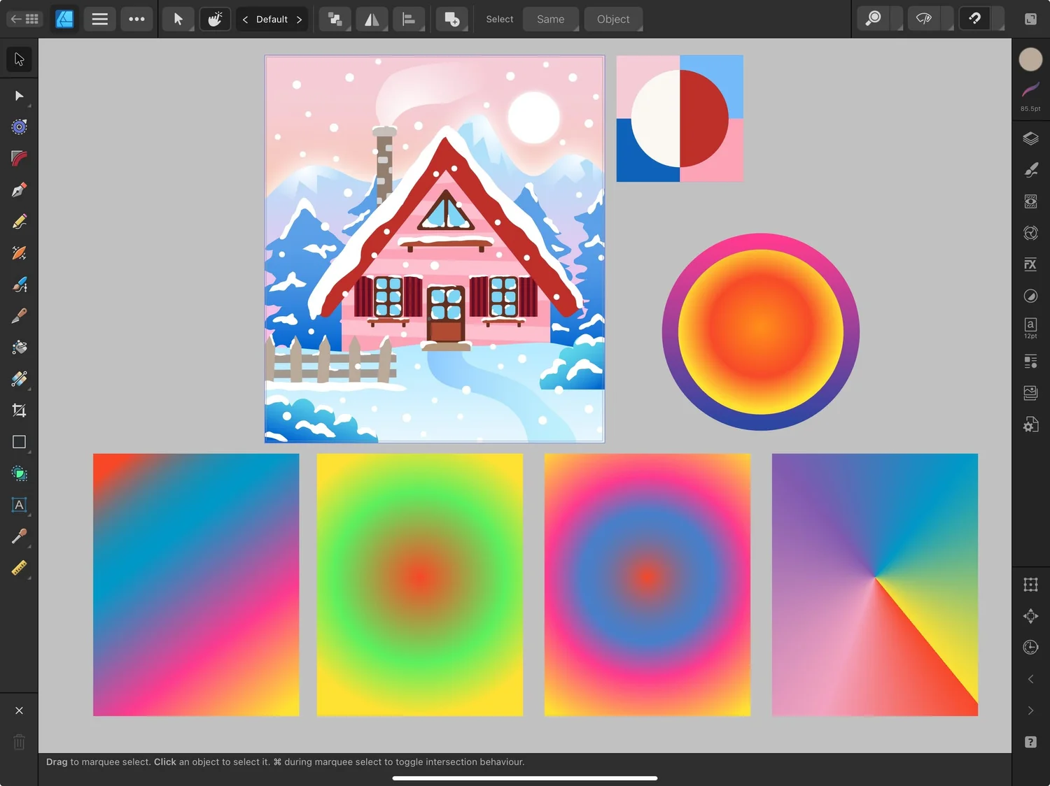 Drawing Vector Houses in Affinity Designer: Illustrate With Gradients ...