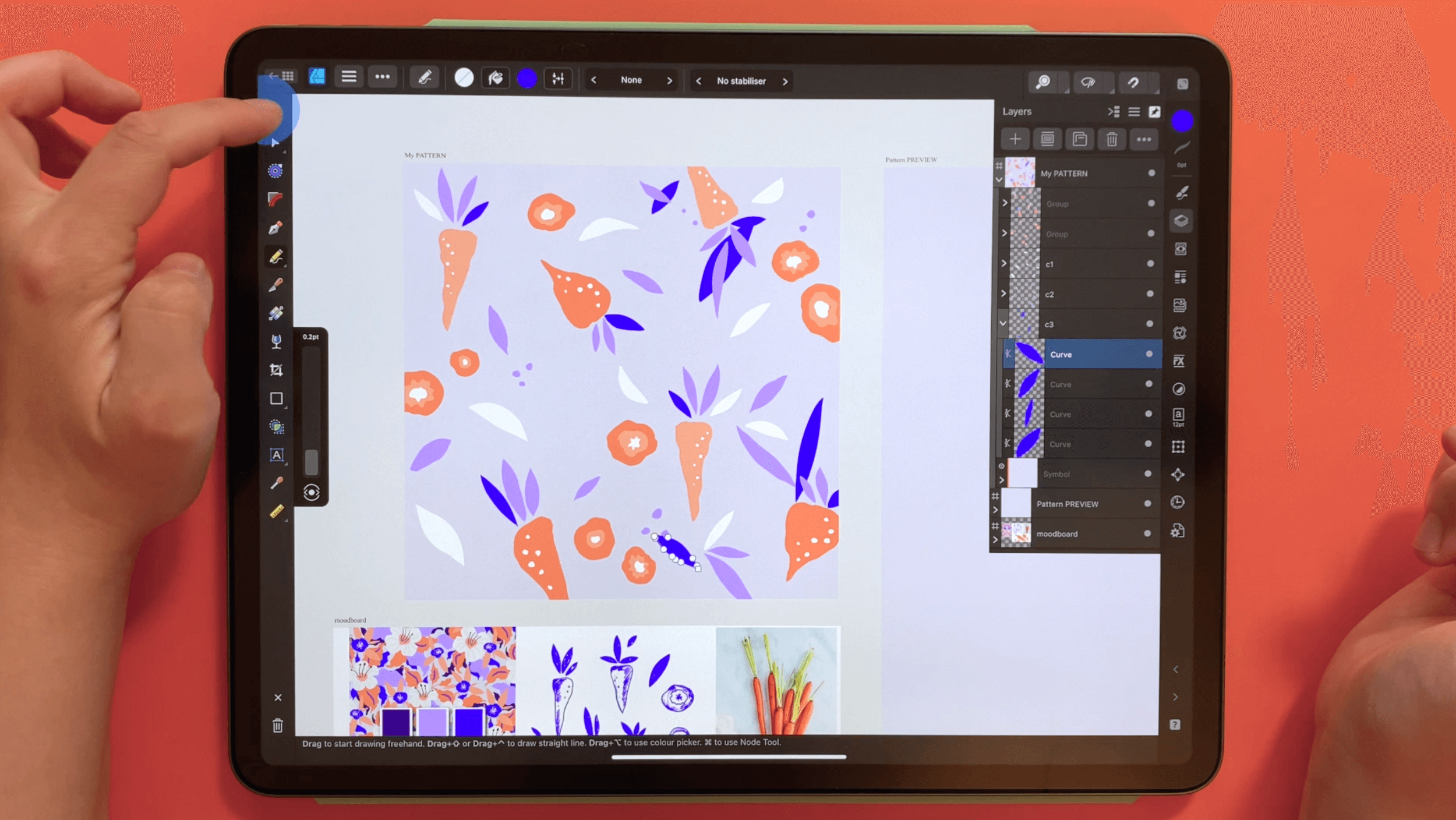 Pattern Design in Affinity Designer VIDEO Course: Full-drop Vector ...