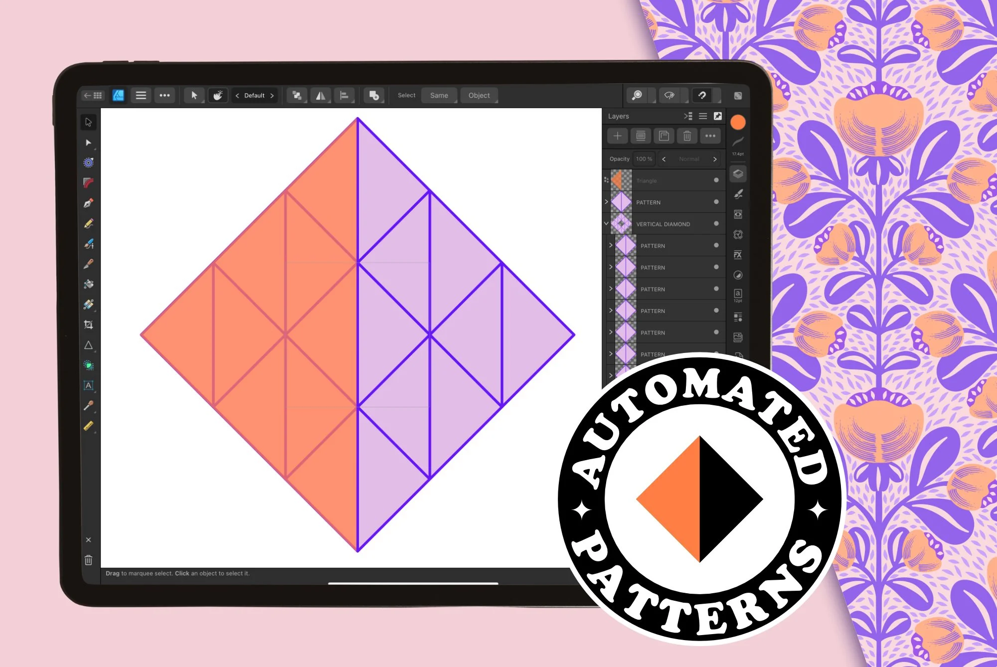 MIRRORED DIAMOND - AUTOMATED TEMPLATE — Weronika Salach | illustration ...