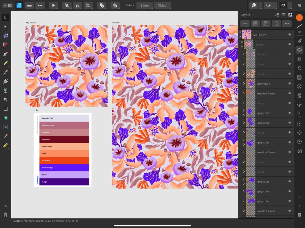 Affinity Designer Vector Asstes Online Course for Surface Pattern ...