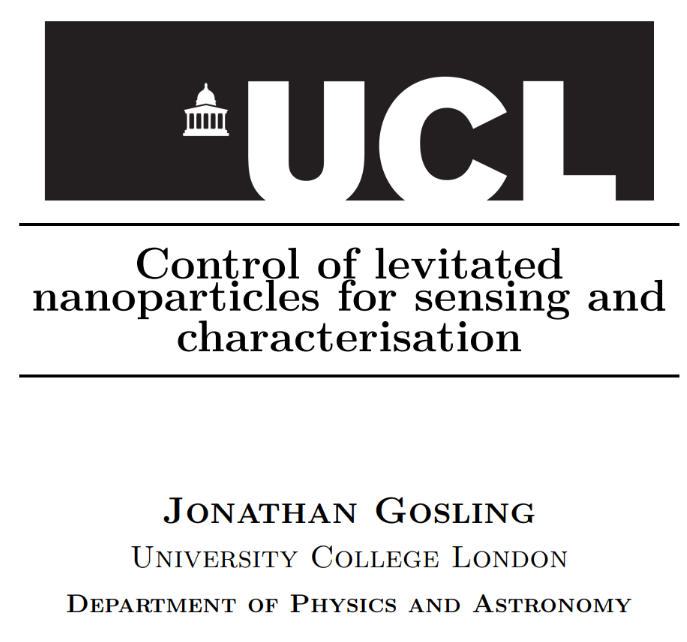 UCL Optomechanics