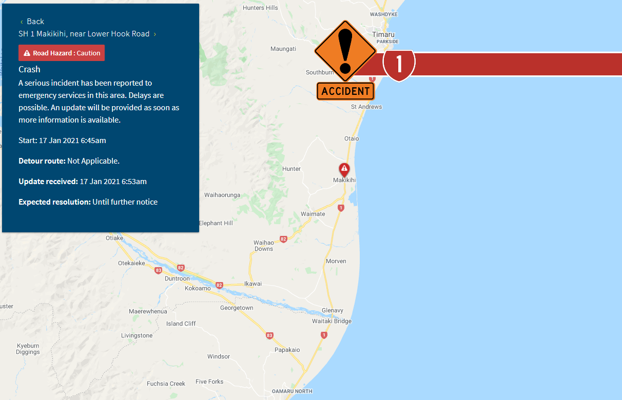 One person dead in single-vehicle crash near Waimate - Chris Lynch Media