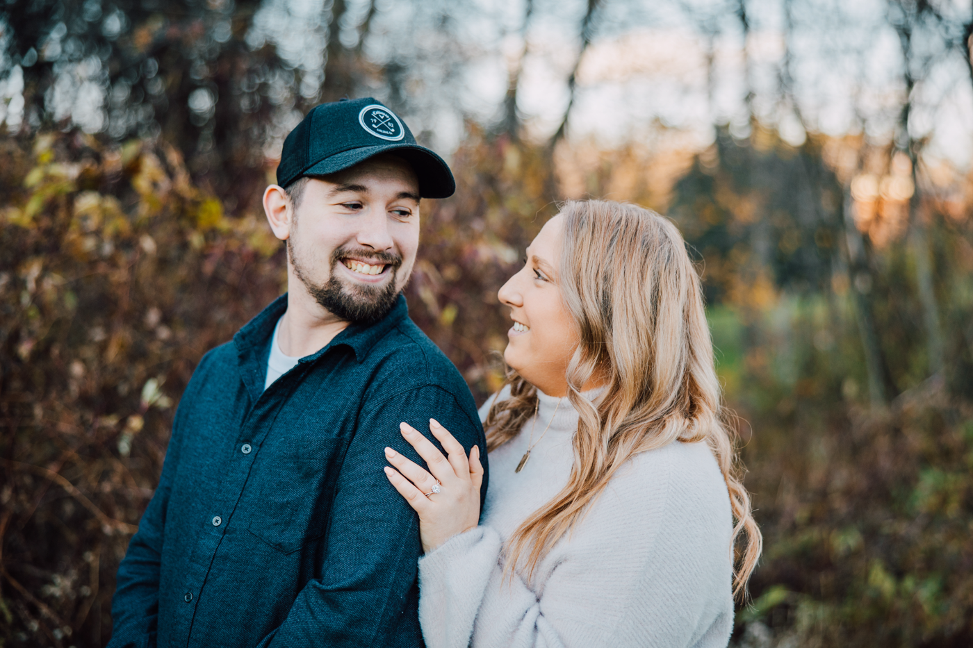 Rachel + Jeff’s Fall Engagement Photos at Fallbrook Lodge | Brittany ...