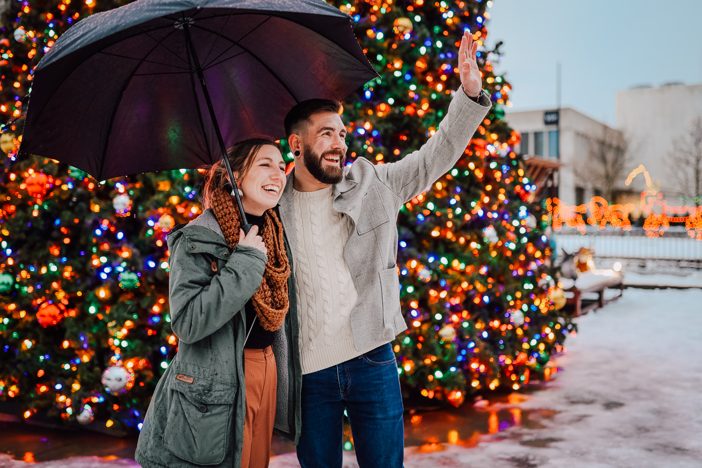 Andrea + Mike’s Winter Proposal in Downtown Syracuse | Brittany ...