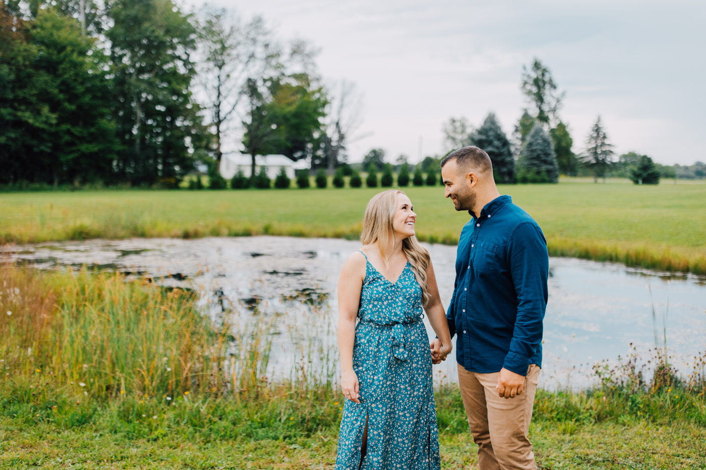 Caty + Jeremy’s Field Engagement Photos in Oswego NY | Brittany ...