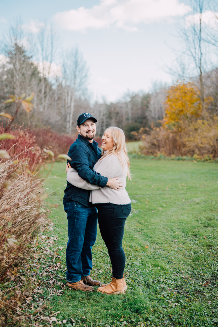 Rachel + Jeff’s Fall Engagement Photos at Fallbrook Lodge | Brittany ...