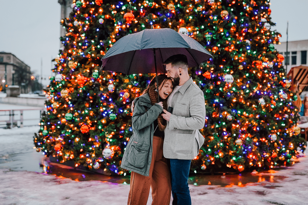 Andrea + Mike’s Winter Proposal in Downtown Syracuse | Brittany ...