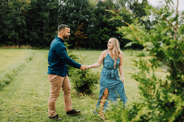 Caty + Jeremy’s Field Engagement Photos in Oswego NY | Brittany ...