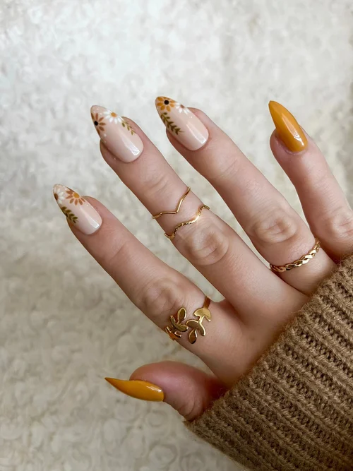 Breathtaking Fall Wedding Nail Ideas