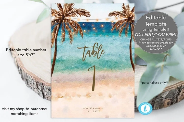 Beach Wedding Signs to Buy or DIY