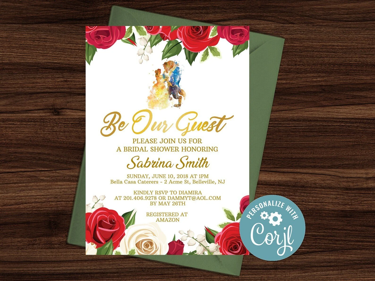 A Beauty and the Beast Bridal Shower That Will Make You the "Belle"