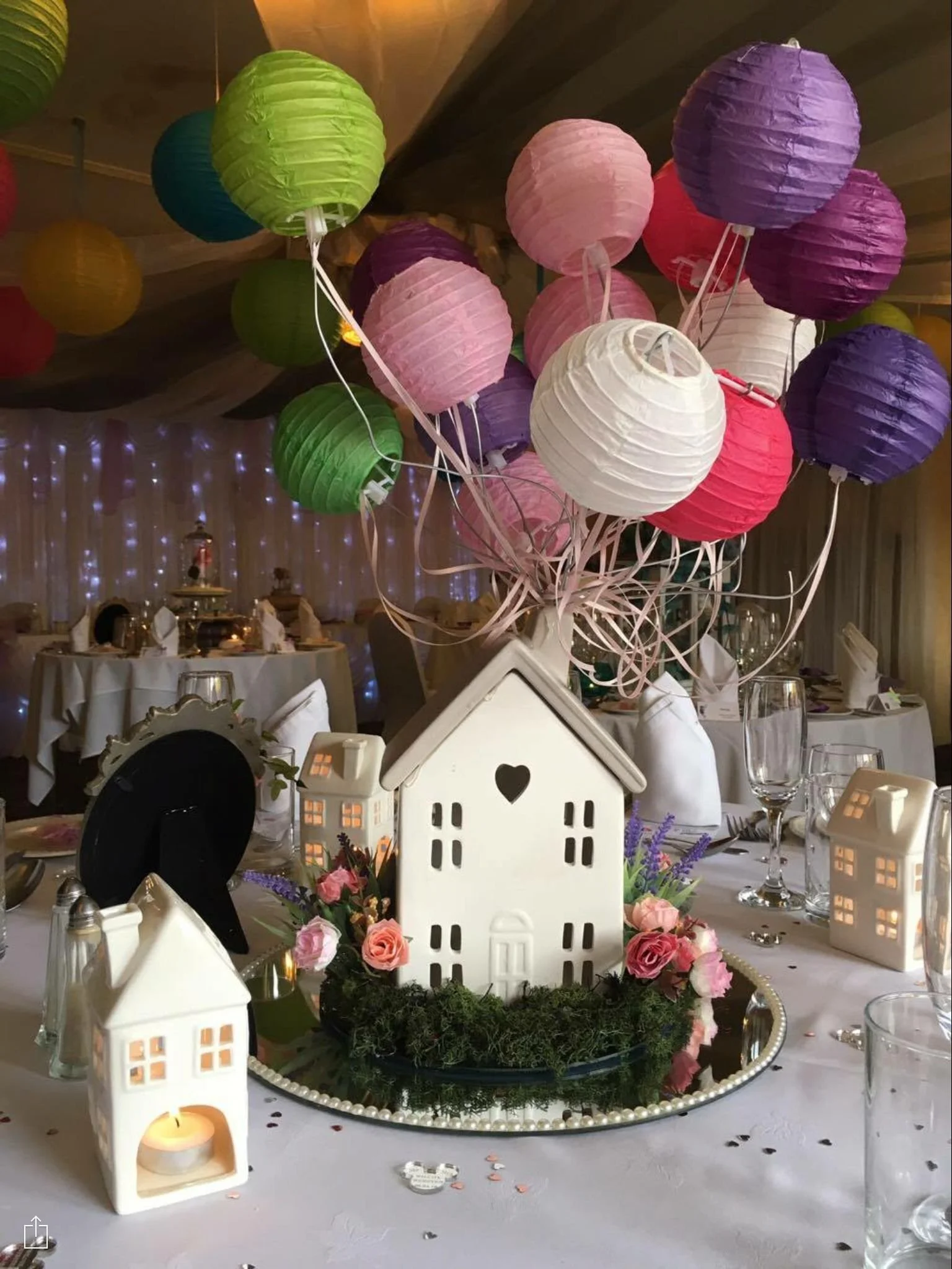 Floating Into Forever: Up-Themed Wedding Centerpieces