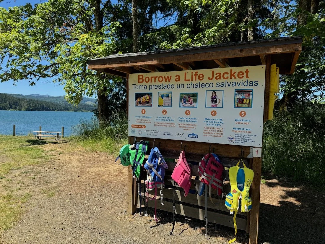 Kayak and Fish at Henry Hagg Lake, Oregon