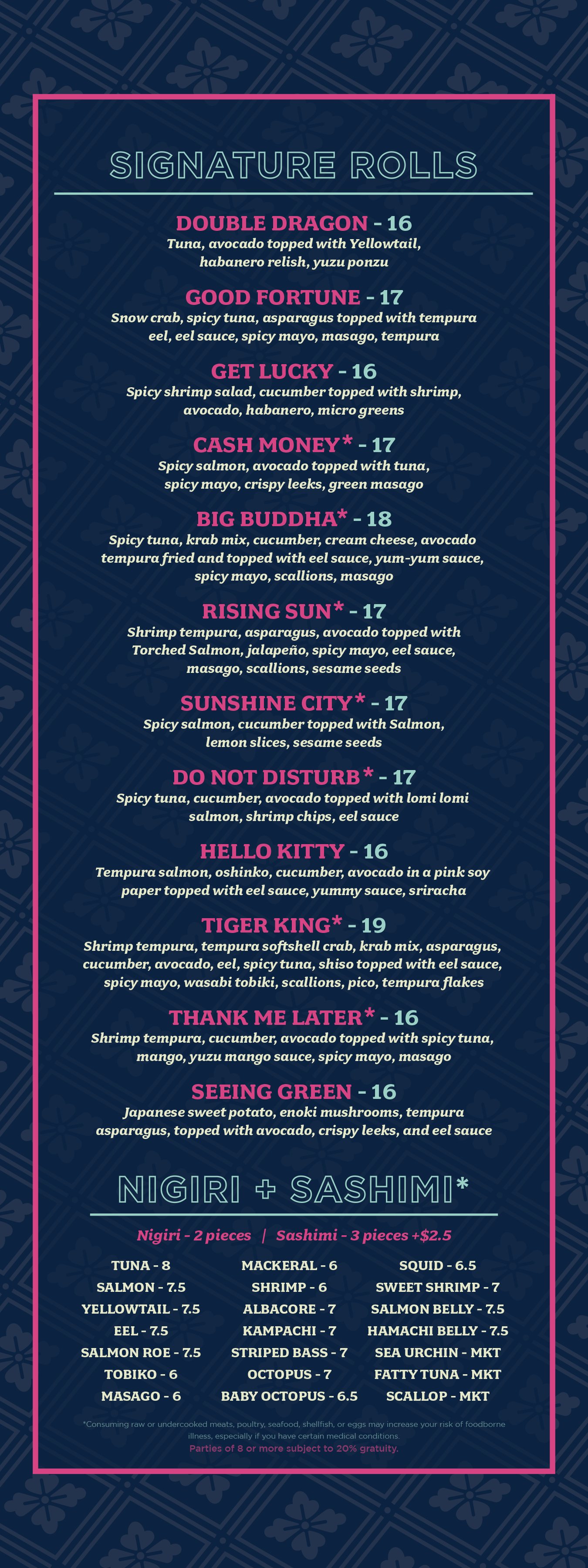 Food Menu — Good Fortune St.Pete