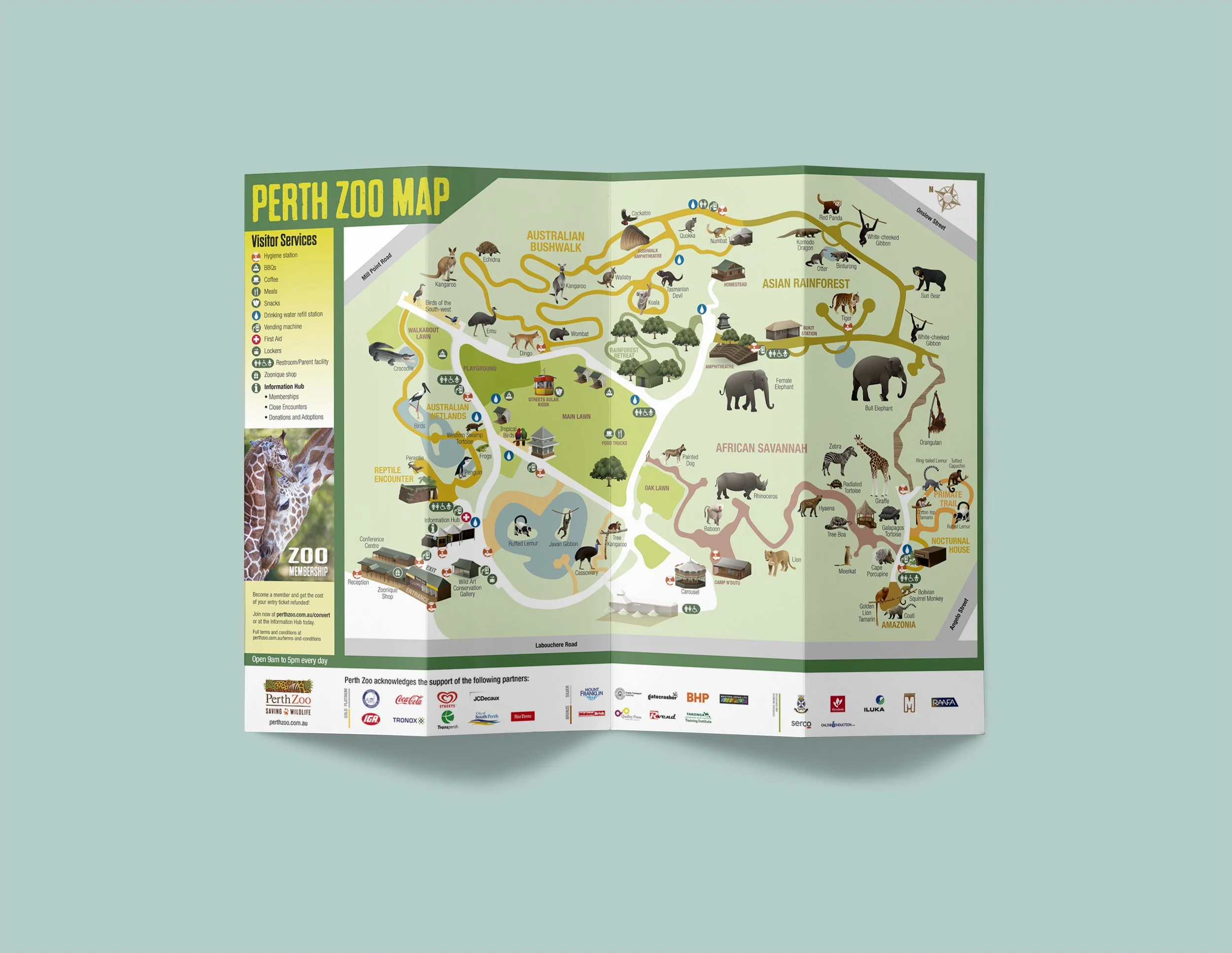 Perth Zoo Map Icons — Rebecca Mills Illustrator