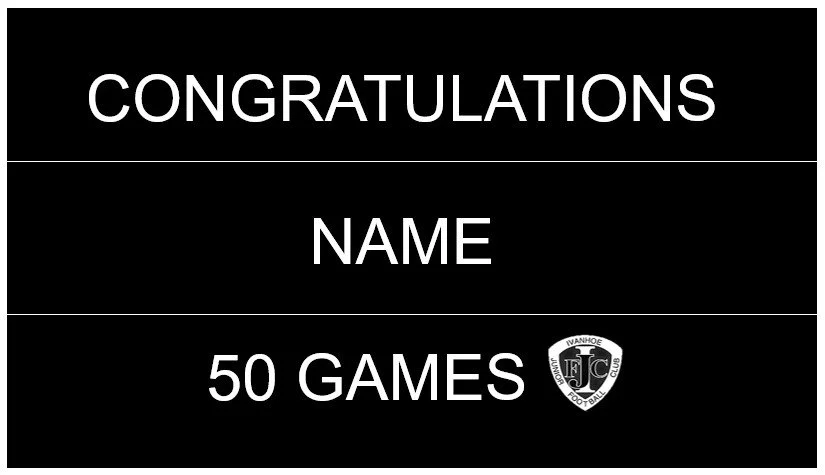 Milestone Banners — Ivanhoe Junior Football Club