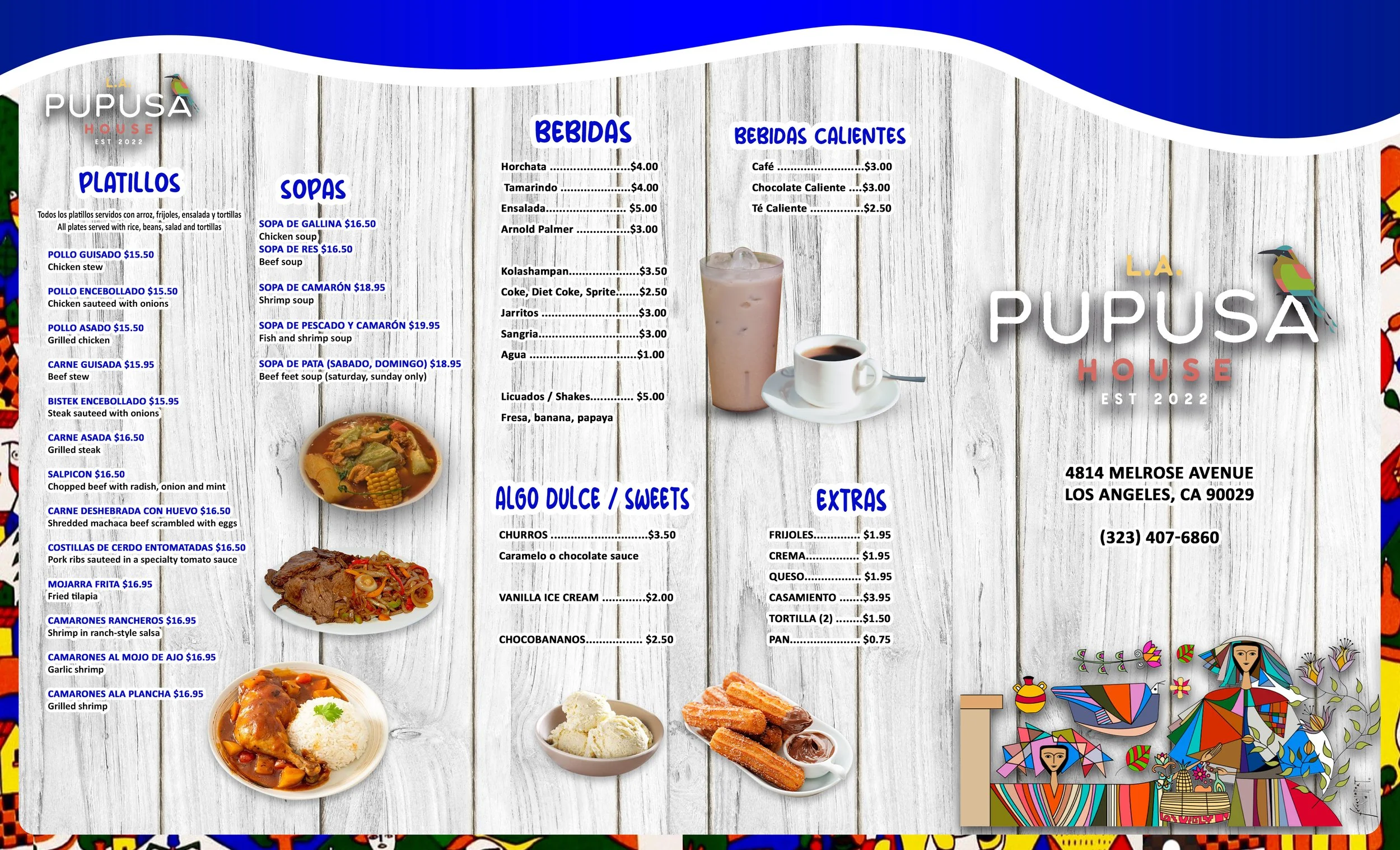 Menu — L.A. PUPUSA HOUSE