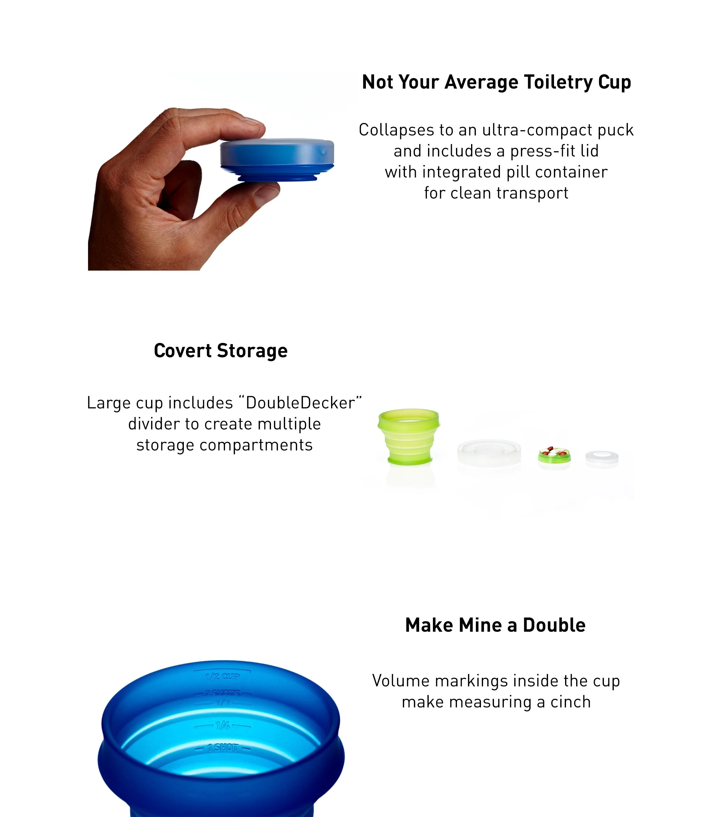 humangear's GoCup is a silicone travel cup that collapses down for easy ...