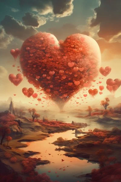 Heart Symbol Abstract Landscape — High Resolution 300 DPI Downloads ...