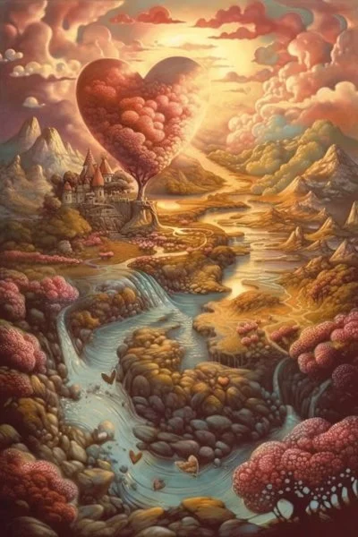 Heart Symbol Abstract Landscape — High Resolution 300 DPI Downloads ...