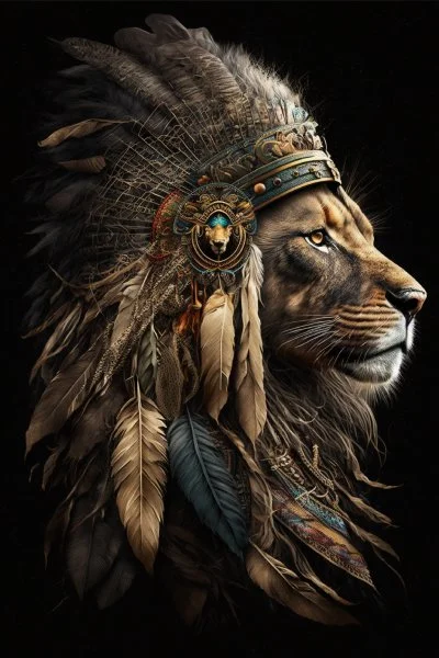 001 Majestic Lion Portrait | Large Size Poster | PRINTABLE Downloadable ...
