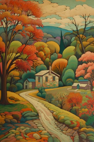 001 Changing Seasons Landscape | Large Size Poster | PRINTABLE ...