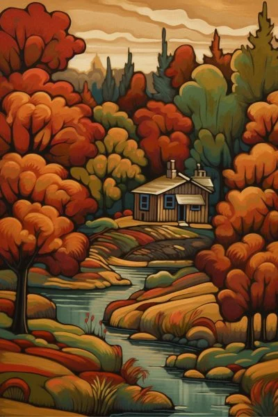 001 Changing Seasons Landscape | Large Size Poster | PRINTABLE ...