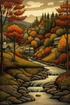 001 Changing Seasons Landscape | Large Size Poster | PRINTABLE ...