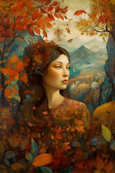 009 Folklore Female Portrait | Large Size Poster | PRINTABLE ...