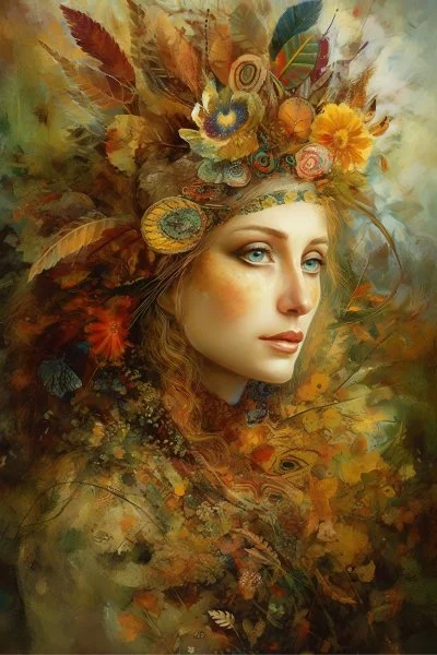 009 Folklore Female Portrait | Large Size Poster | PRINTABLE ...