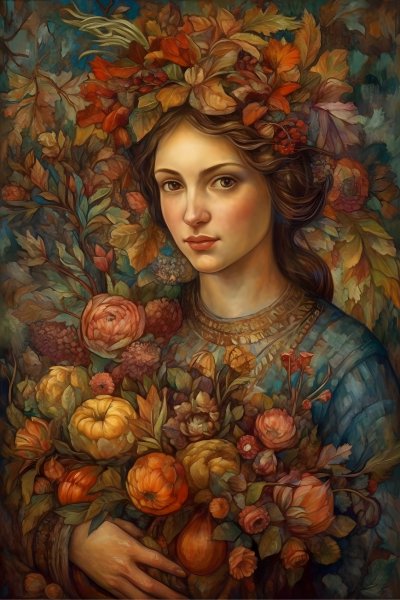 004 Folklore Female Portrait | Large Size Poster | PRINTABLE ...