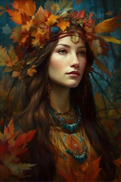 008 Folklore Female Portrait | Large Size Poster | PRINTABLE ...