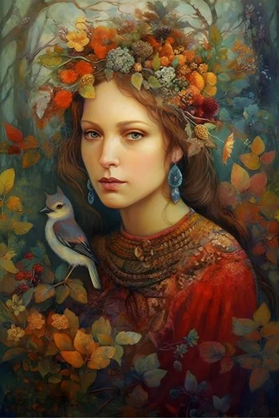 004 Folklore Female Portrait | Large Size Poster | PRINTABLE ...