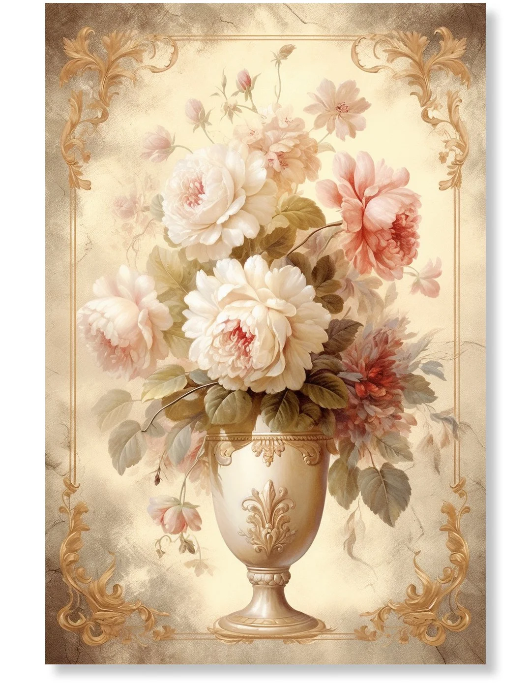 009 Rococo Floral Masterpiece | Large Size Picture | PRINTABLE ...