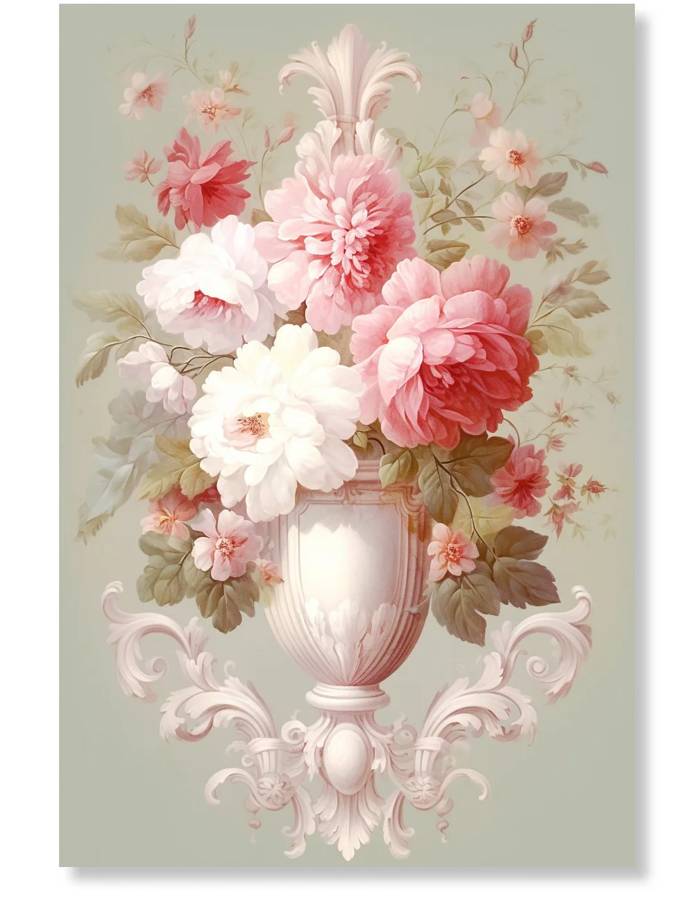 002 Rococo Floral Masterpiece | Large Size Picture | PRINTABLE ...