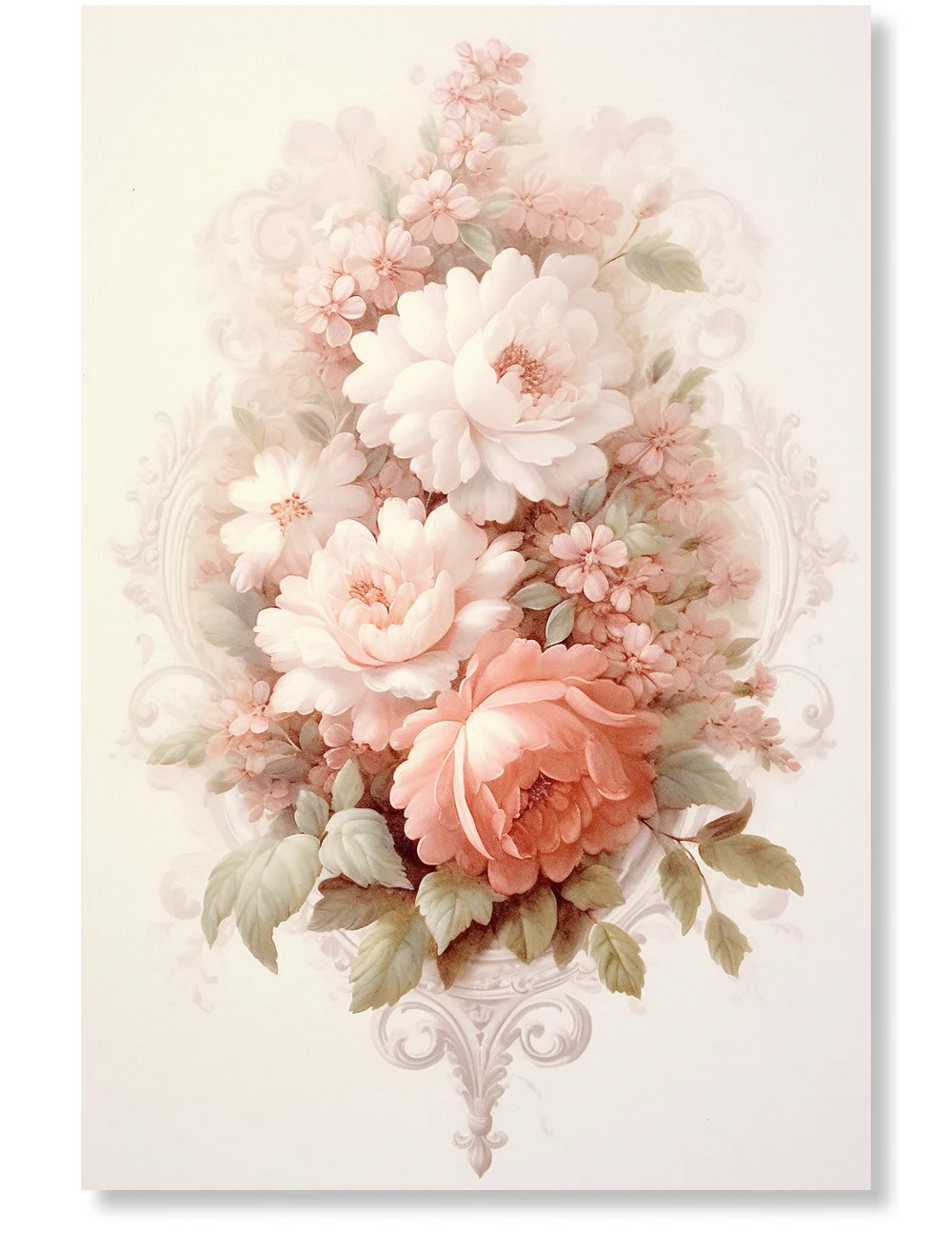 011 Rococo Floral Masterpiece | Large Size Picture | PRINTABLE ...