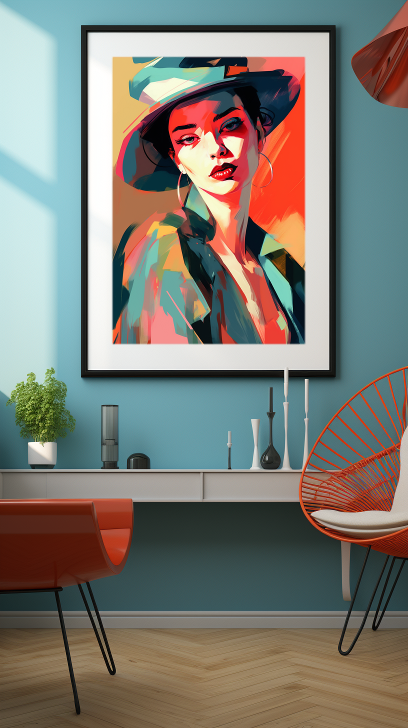 007 Pop Fashion Illustration | Large Size Poster | PRINTABLE ...